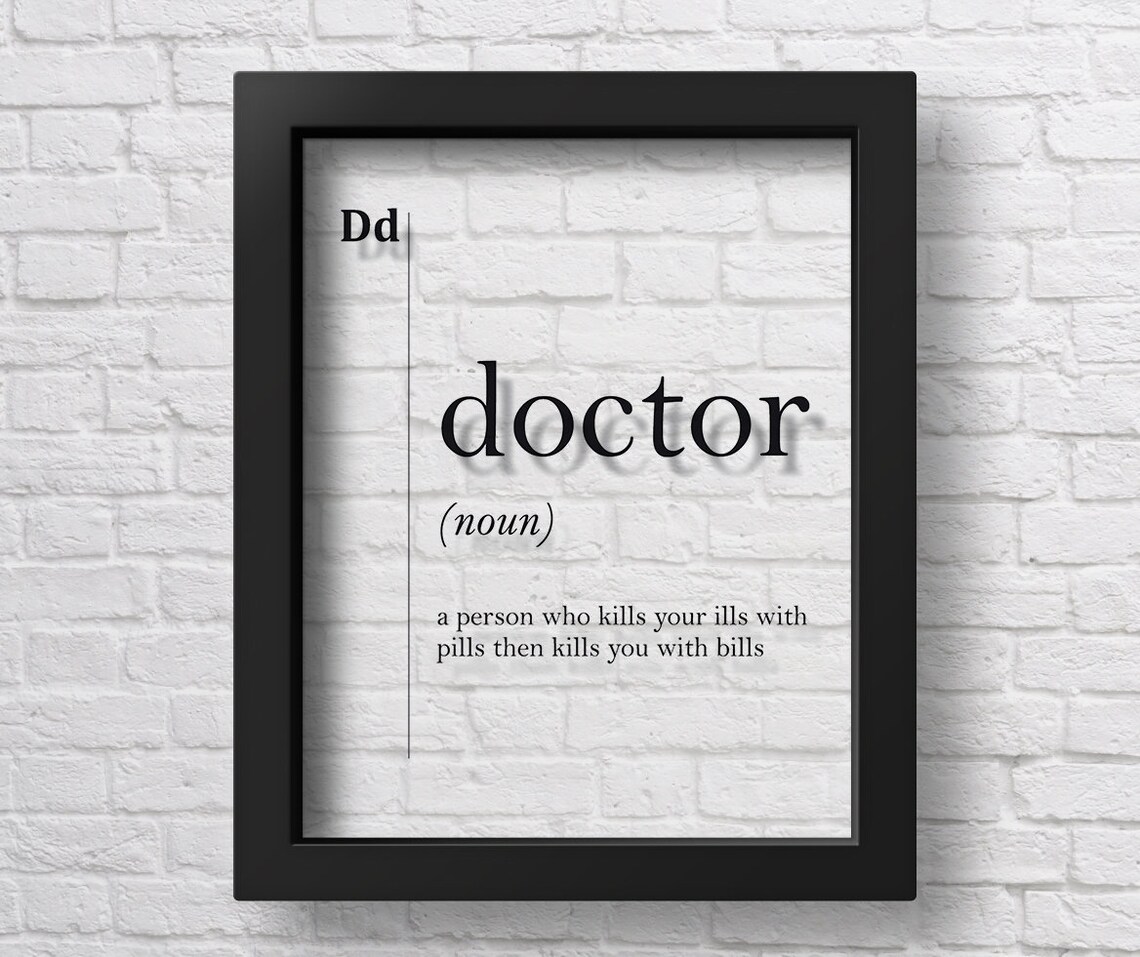 TRANSPARENT Doctor Definition Gift for Doctor Office Decor Medical ...