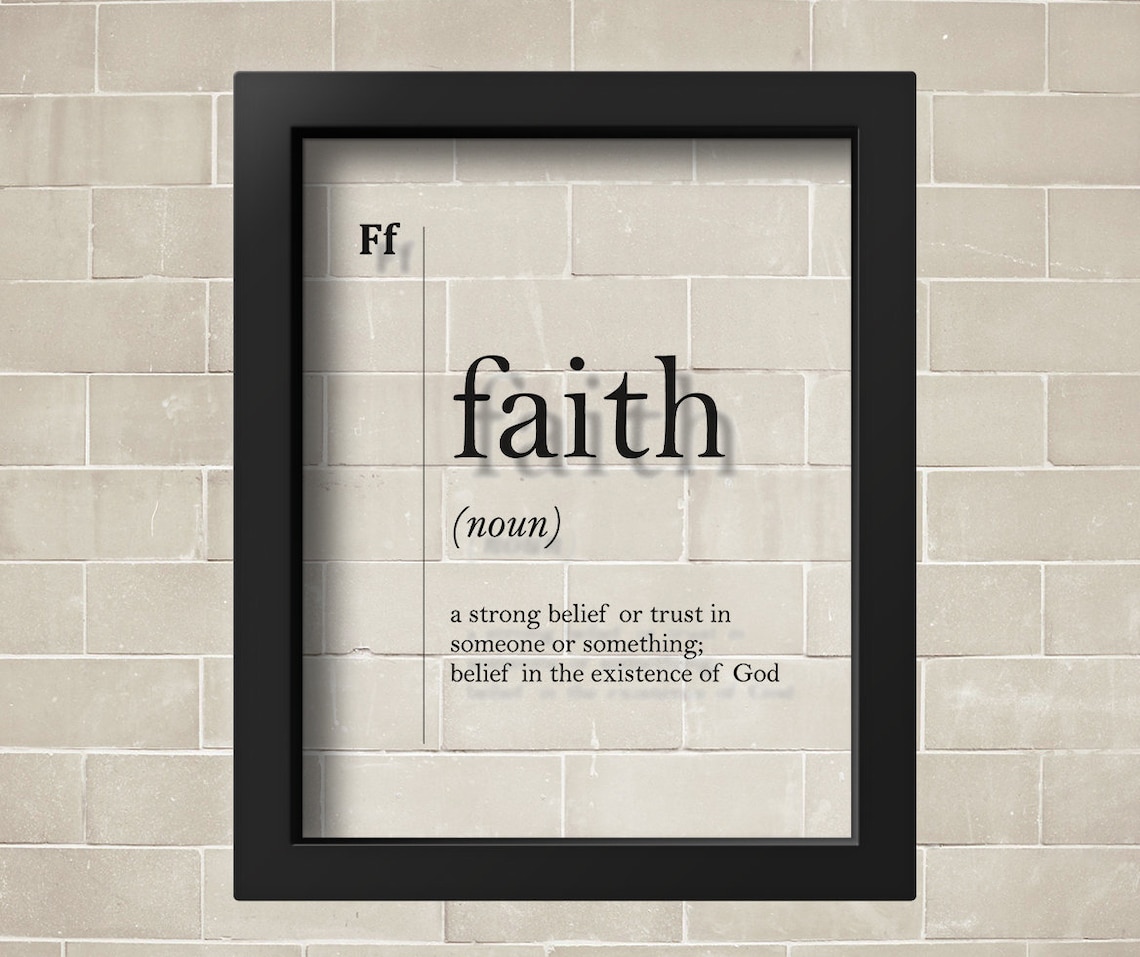 TRANSPARENT Faith Definition Faith Print Faith Art Modern - Etsy