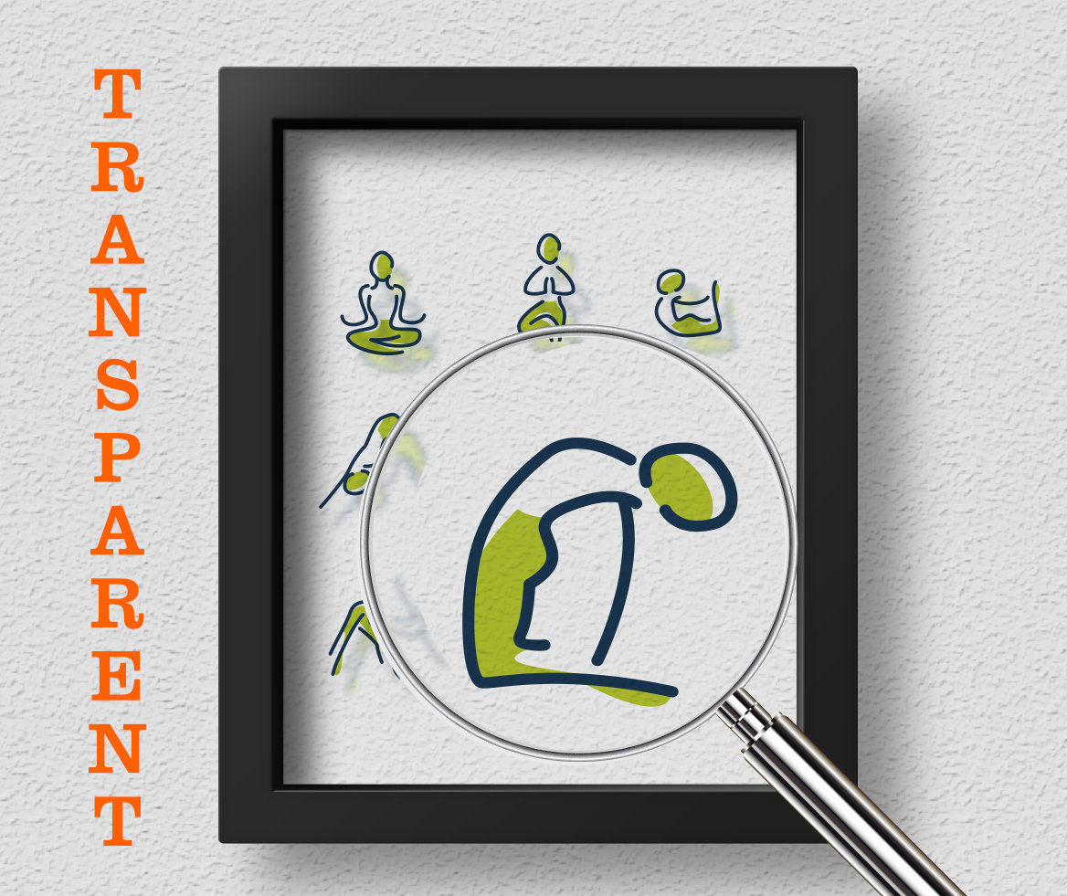 TRANSPARENT Yoga Poses Poster, Yoga Wall Art, Yoga Print, Yoga Wall ...