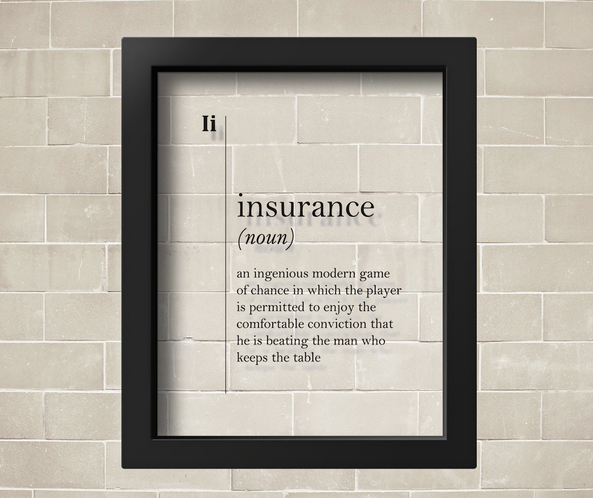 TRANSPARENT Insurance Wall Art Insurance Gift Insurance Agent Gift ...