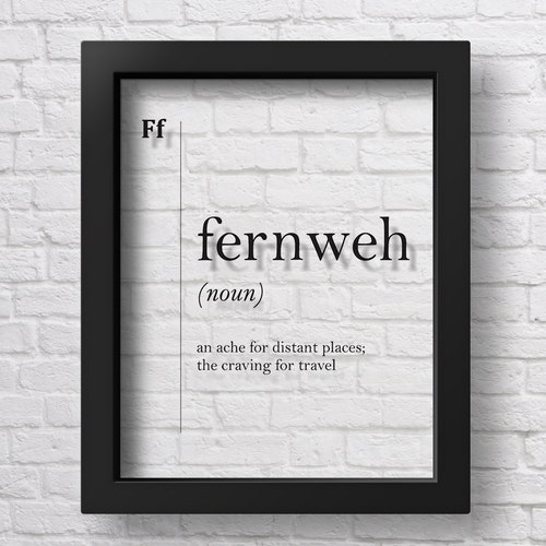 TRANSPARENT Fernweh Definition Romantic Family Wall Art Home - Etsy