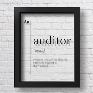 TRANSPARENT Auditor Definition Auditor Gift Office Decor Gift for ...