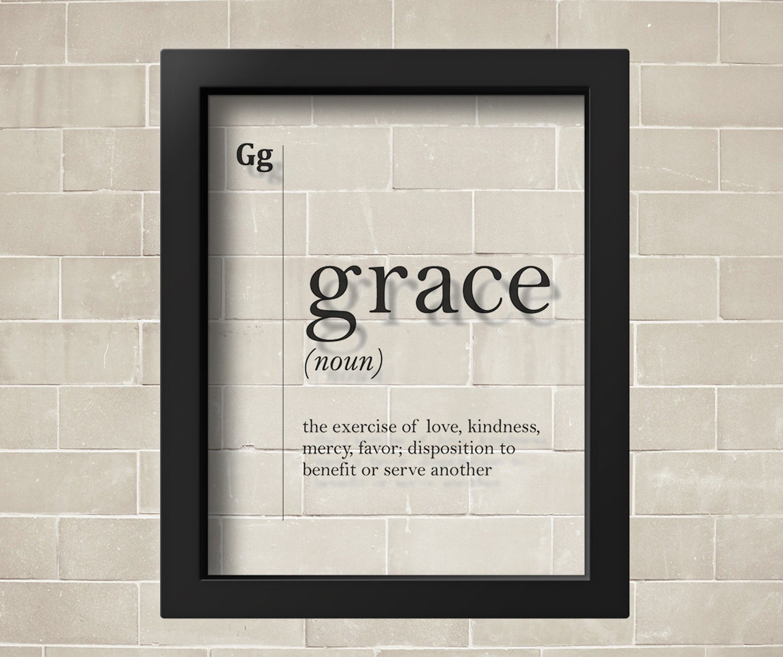 TRANSPARENT Grace Definition Grace Print Grace Art Modern Print ...