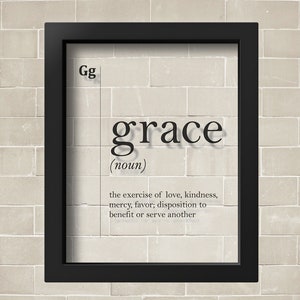TRANSPARENT Grace Definition Grace Print Grace Art Modern Print ...
