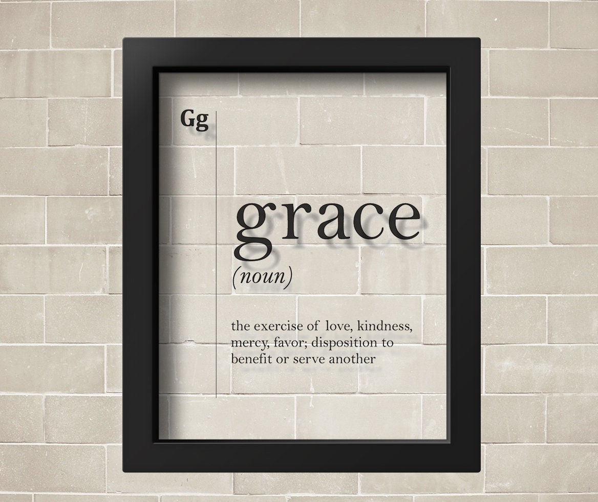 TRANSPARENT Grace Definition Grace Print Grace Art Modern Print ...