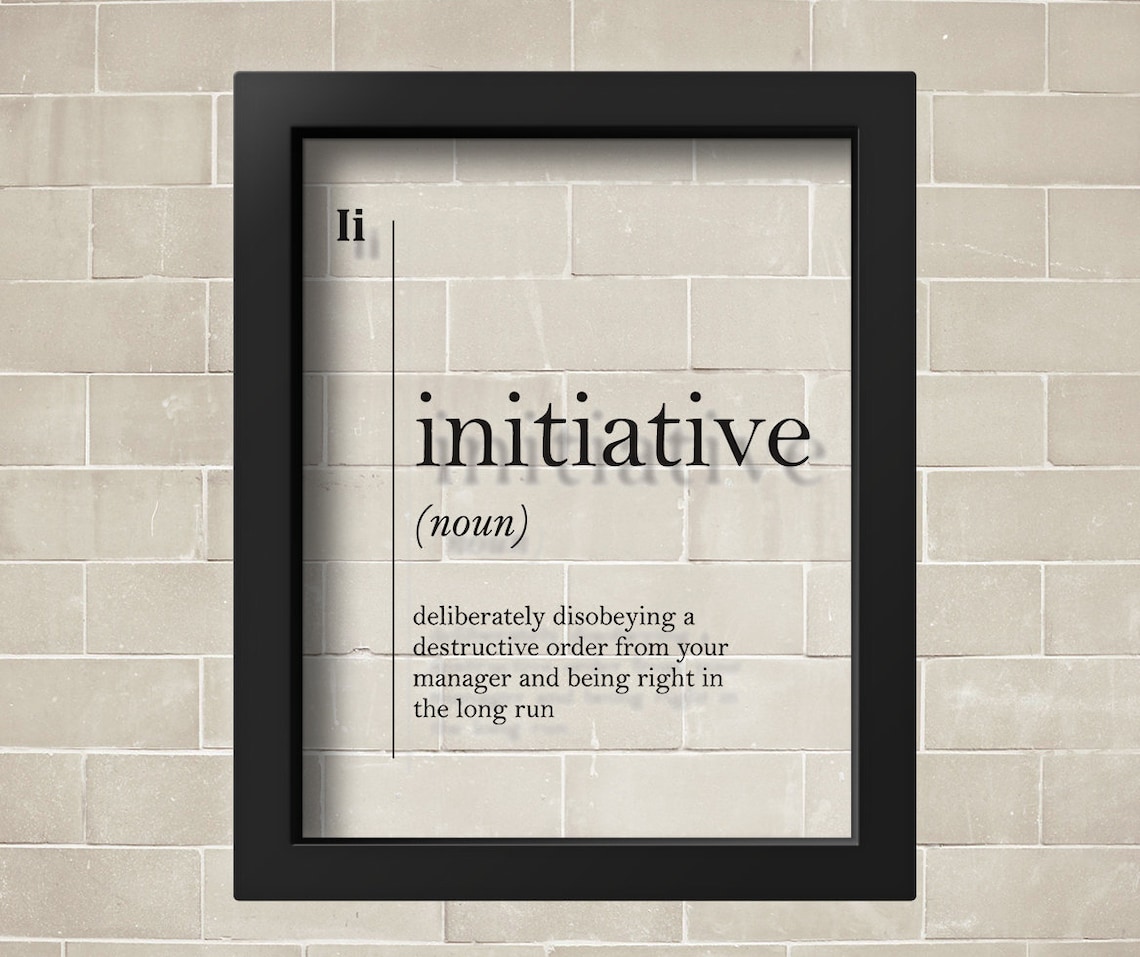TRANSPARENT Initiative Definition Office Wall Decor Office - Etsy