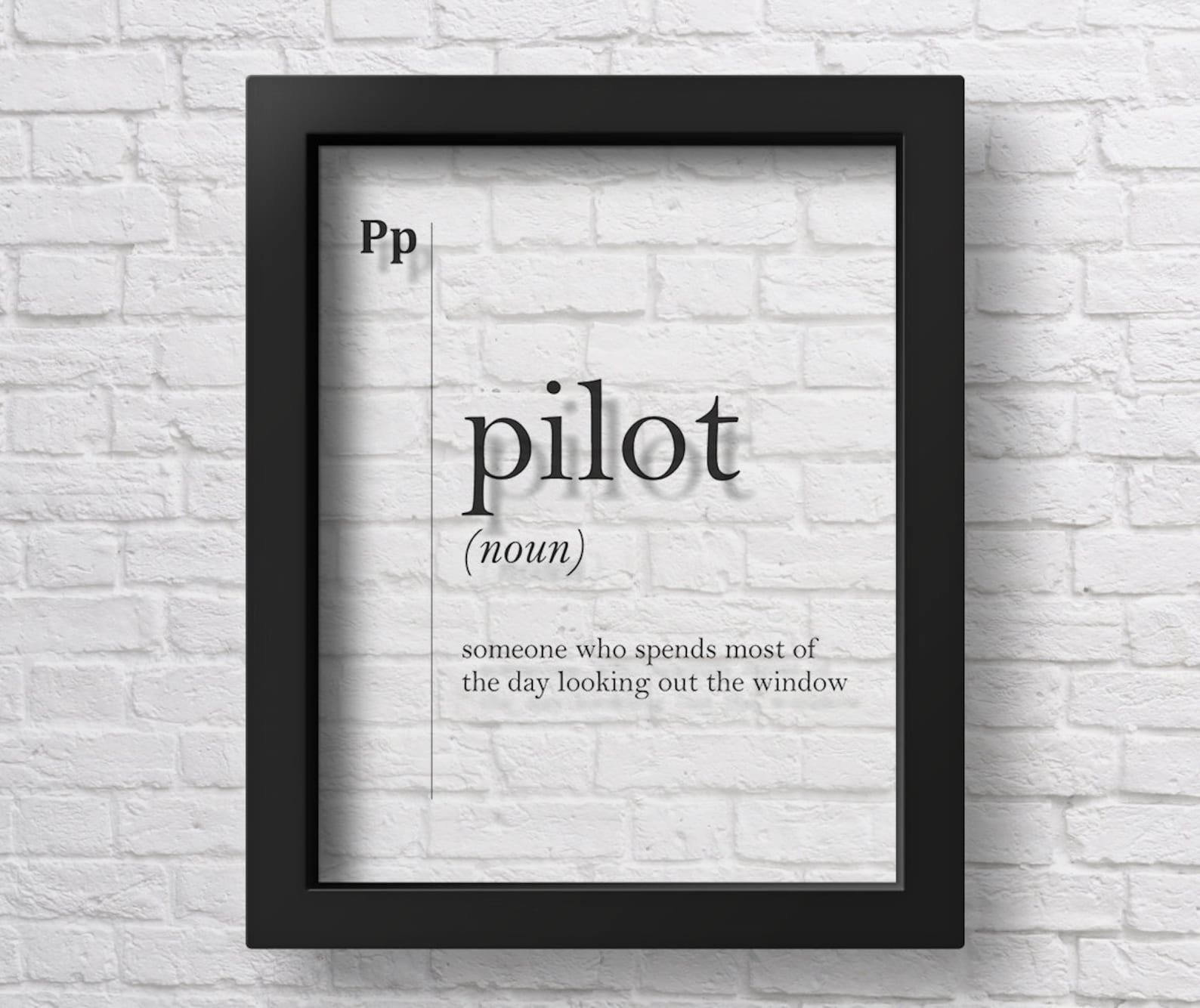 TRANSPARENT Pilot Funny Definition Print Pilot Gift Coworker - Etsy