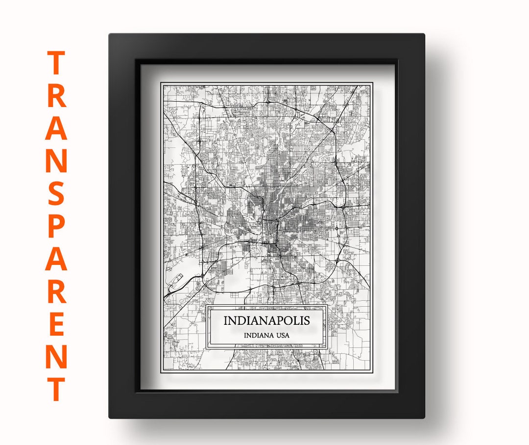 TRANSPARENT Indianapolis City Map Detailed Indianapolis Map ...