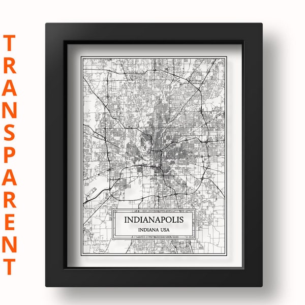 Indianapolis Map - Etsy