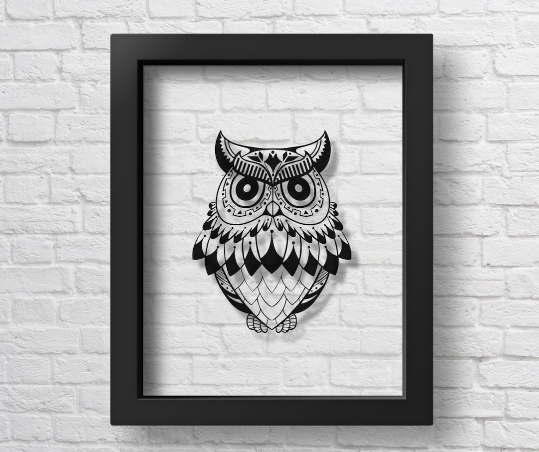 TRANSPARENT Ethnic Owl Poster Little Owl Print Nursery Decor Baby Kids ...