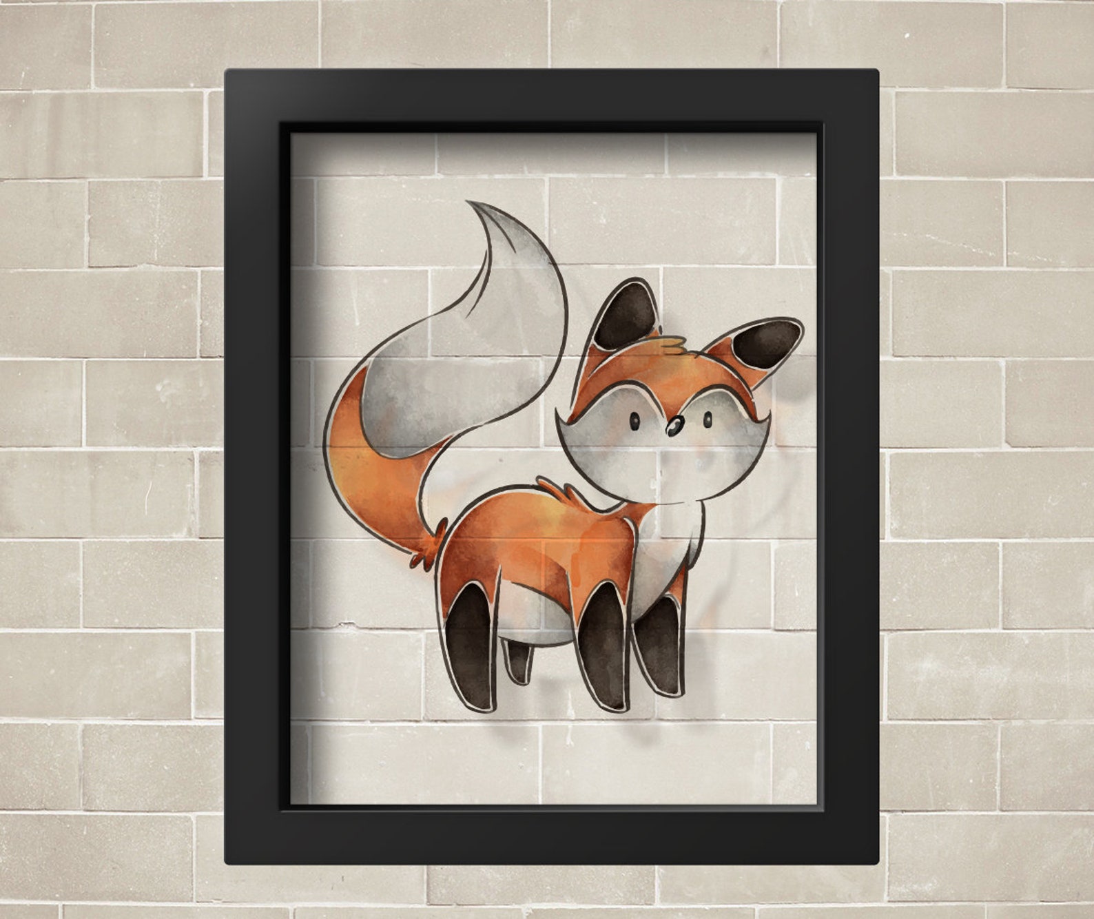 TRANSPARENT Nursery Wall Art, Cute Fox Poster, Nursery Wall Decor ...
