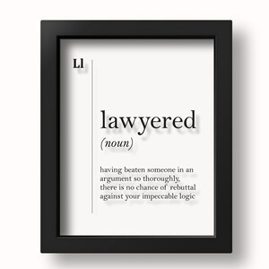 TRANSPARENT Lawyered Definition Lawyer Gift Funny Lawyer Poster Office ...