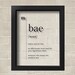 TRANSPARENT Bae Definition Print Boyfriend Gift Girlfriend College Gift ...