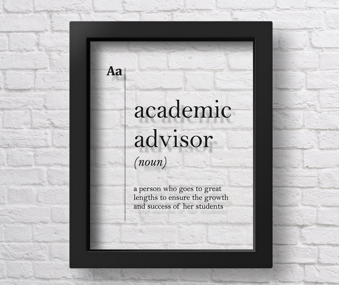 TRANSPARENT Academic Advisor Poster College Coworker Gift Advisor Gift ...
