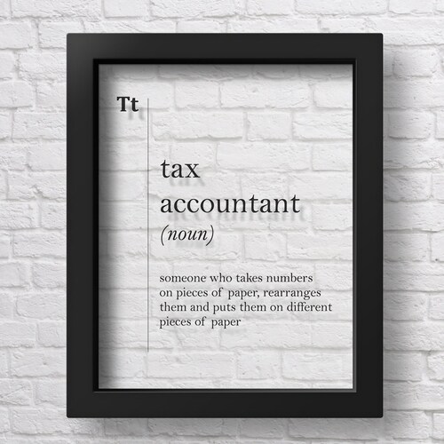 Tax Refund Gift Taxes Wall Art Intaxication Definition Print - Etsy
