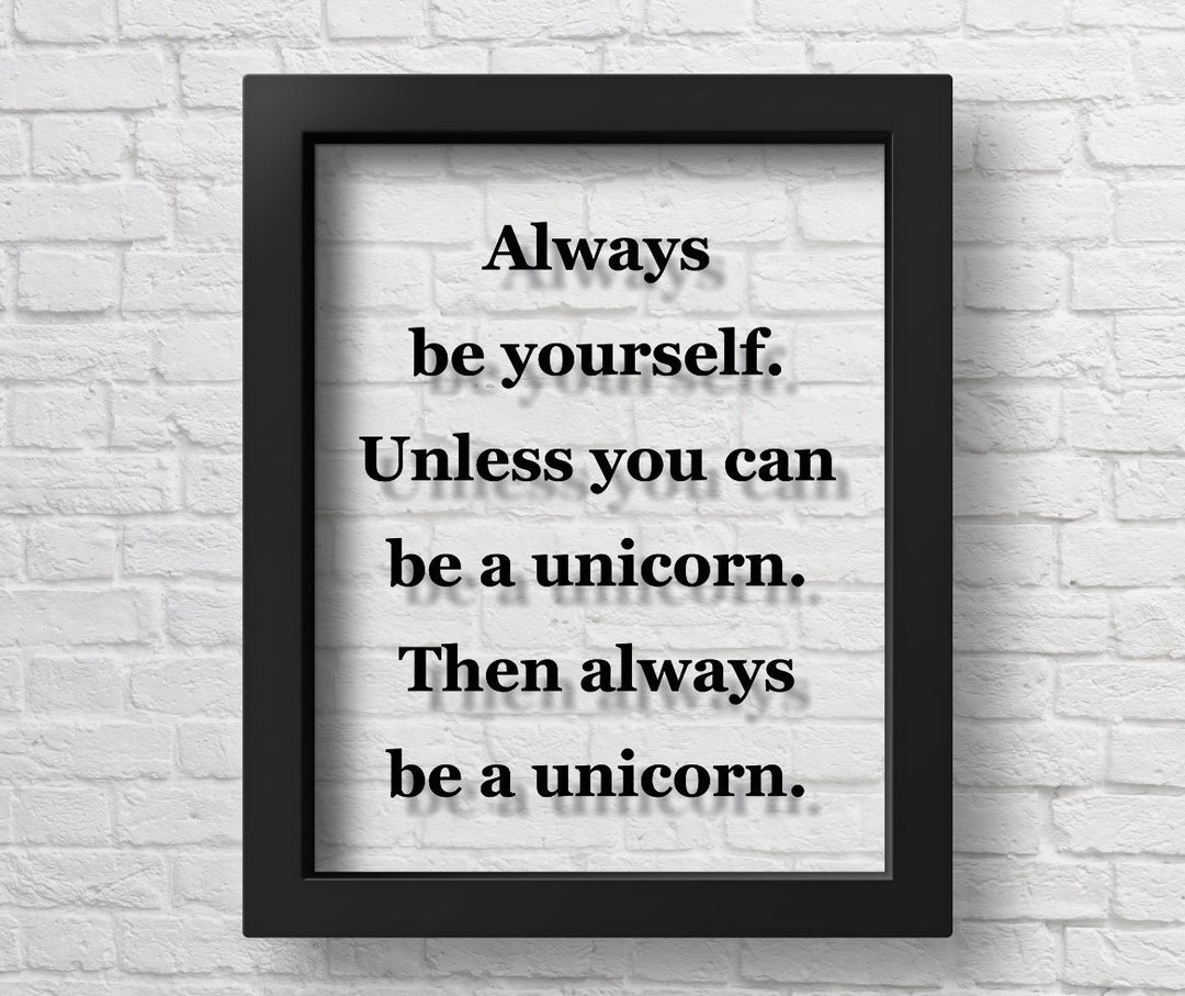 Transparent Always Be Yourself Girls Room Decor Kids Room Decor ...