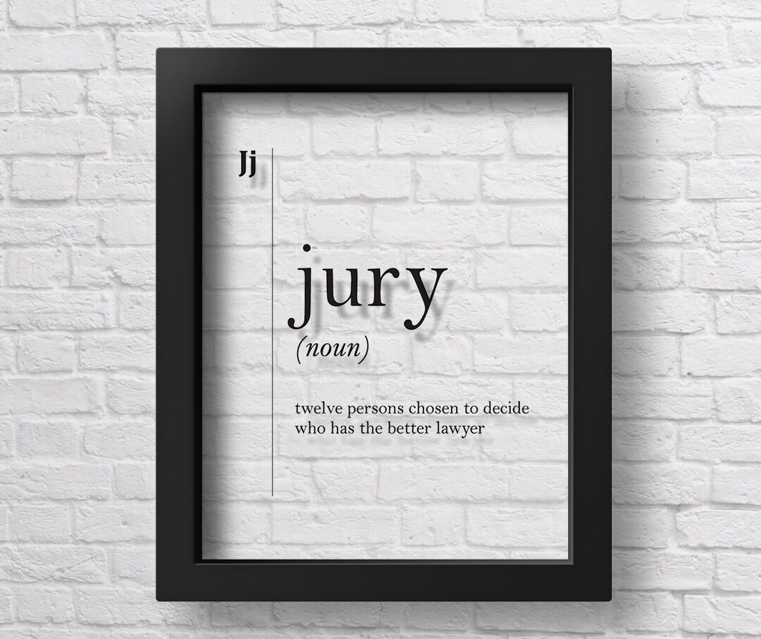 TRANSPARENT Jury Funny Definition, Jury Gift, Office Decor, Coworker ...