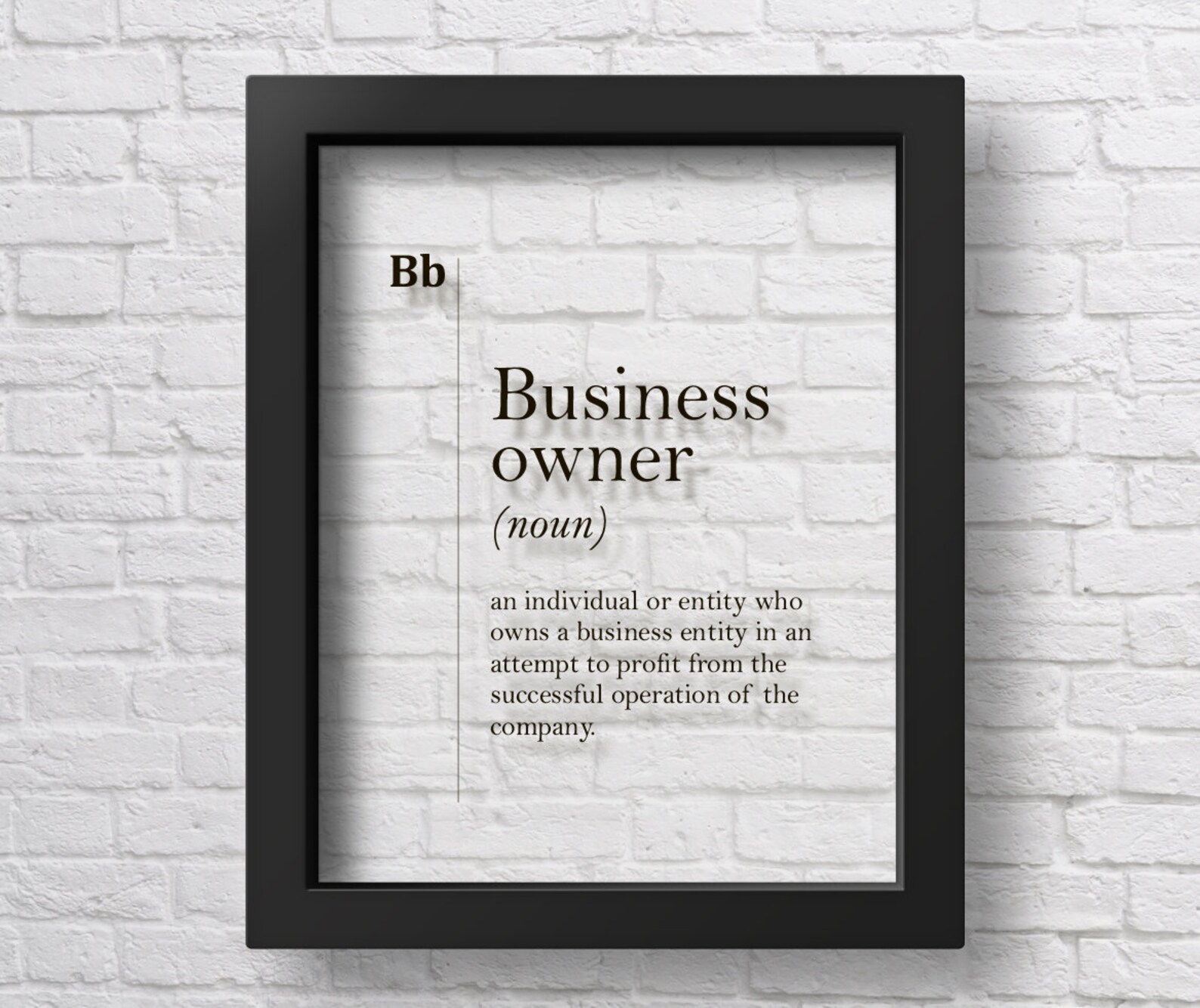TRANSPARENT Business Owner Definition Poster Businessman - Etsy