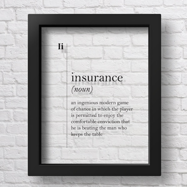 Insurance Wall Art - Etsy