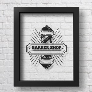 TRANSPARENT Vintage Barbershop Poster Barbershop Decor Barbershop Wall ...