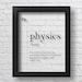 TRANSPARENT Physics Definition Poster Science Gift Funny Physics ...