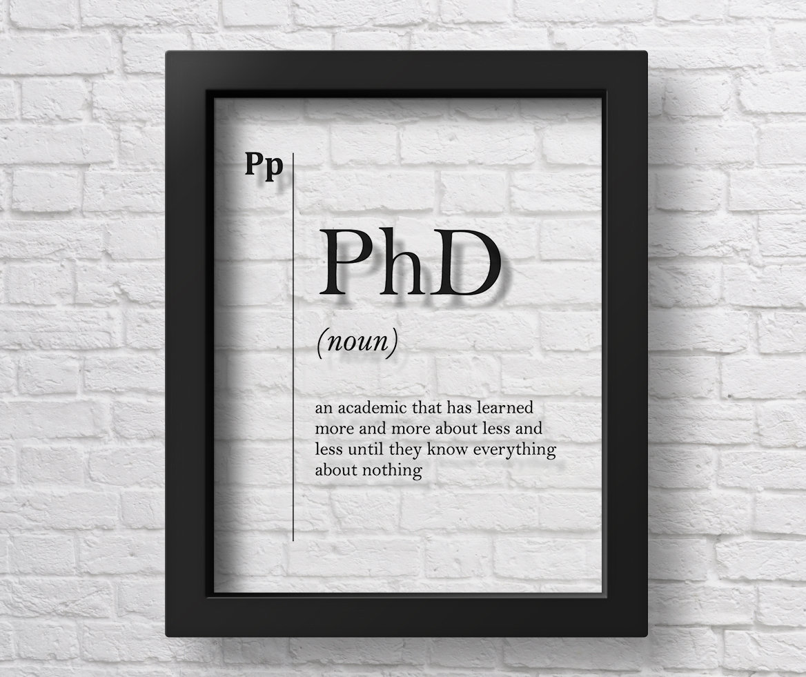 TRANSPARENT Phd Definition Print Phd Gift for Teacher Philosophy Funny ...