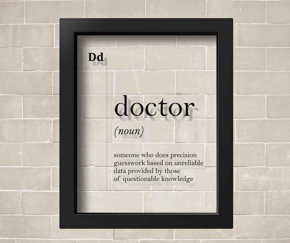 TRANSPARENT Doctor Definition Gift for Doctor Office Decor - Etsy