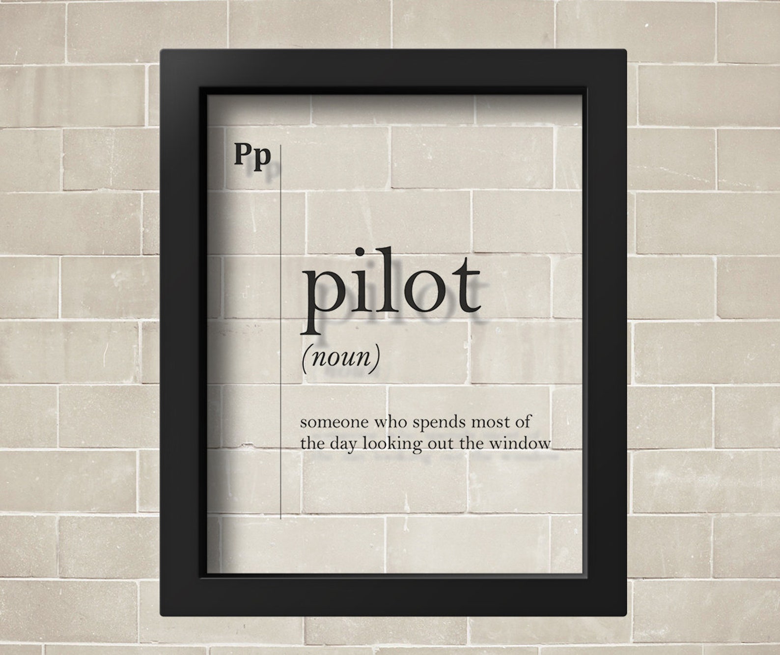 TRANSPARENT Pilot Funny Definition Print Pilot Gift Coworker - Etsy