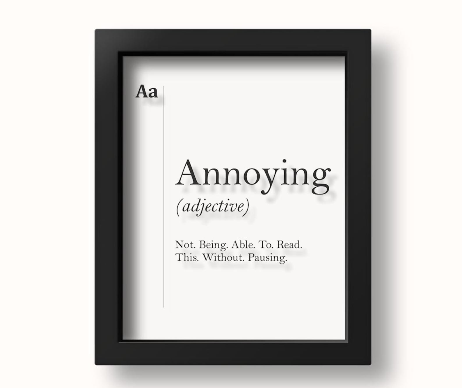 TRANSPARENT Annoying Definition Print Funny Office Wall Art - Etsy