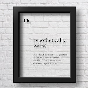 TRANSPARENT Hypothetically Definition Funny Print Lawyer Gift Modern ...