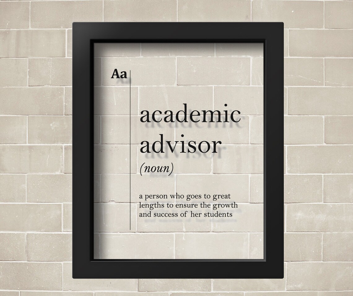 TRANSPARENT Academic Advisor Poster College Coworker Gift Advisor Gift ...