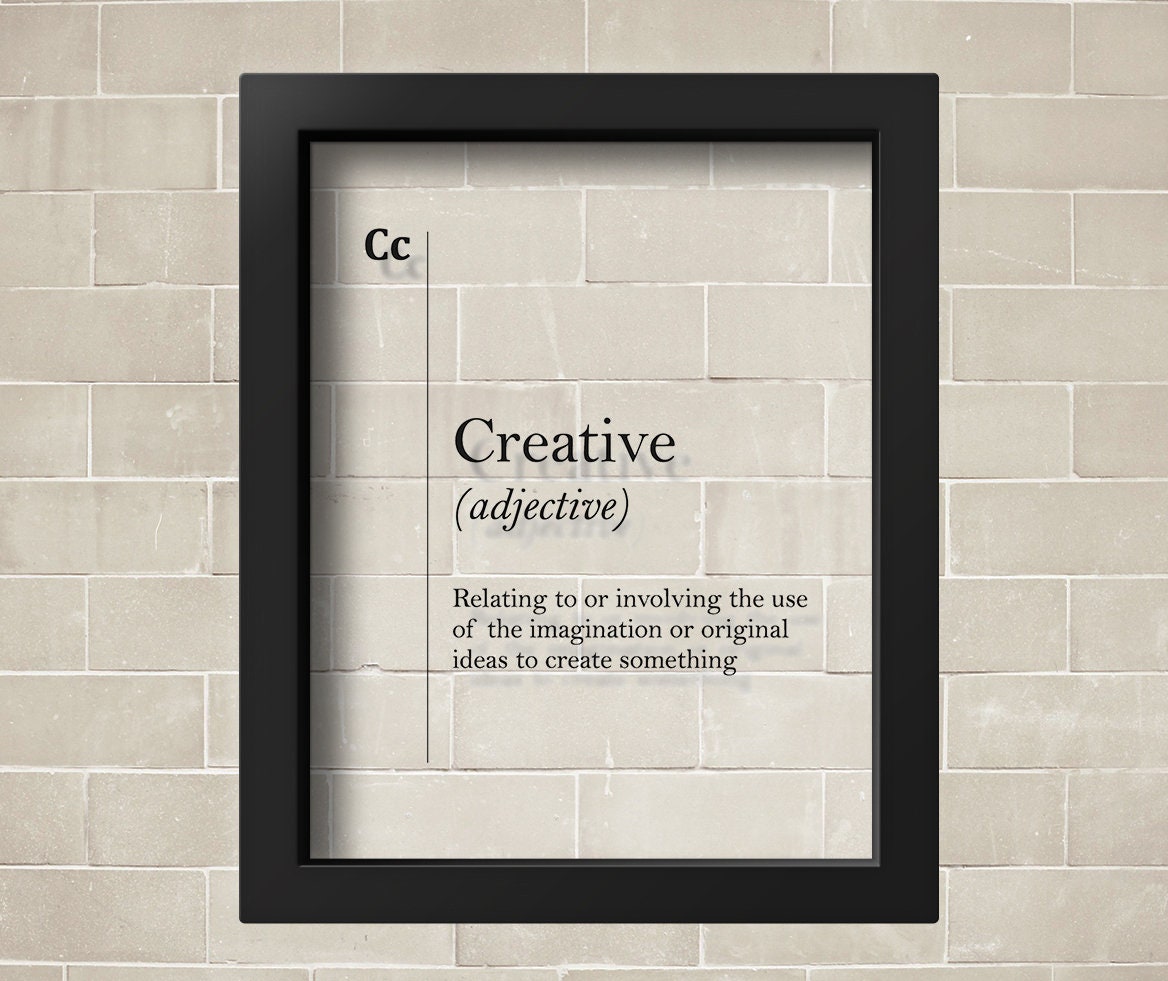TRANSPARENT Creative Definition Poster Designer Gift Office - Etsy