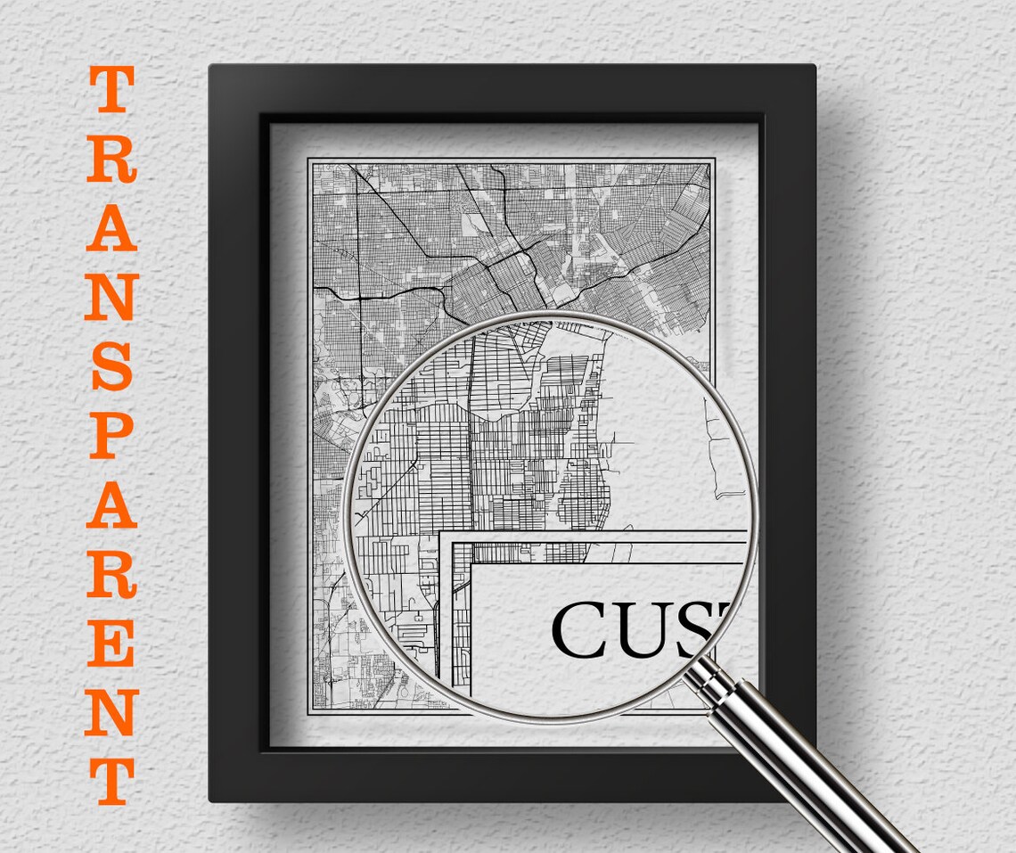 TRANSPARENT Custom City Map, Custom Map Poster, City Map Print, Custom ...