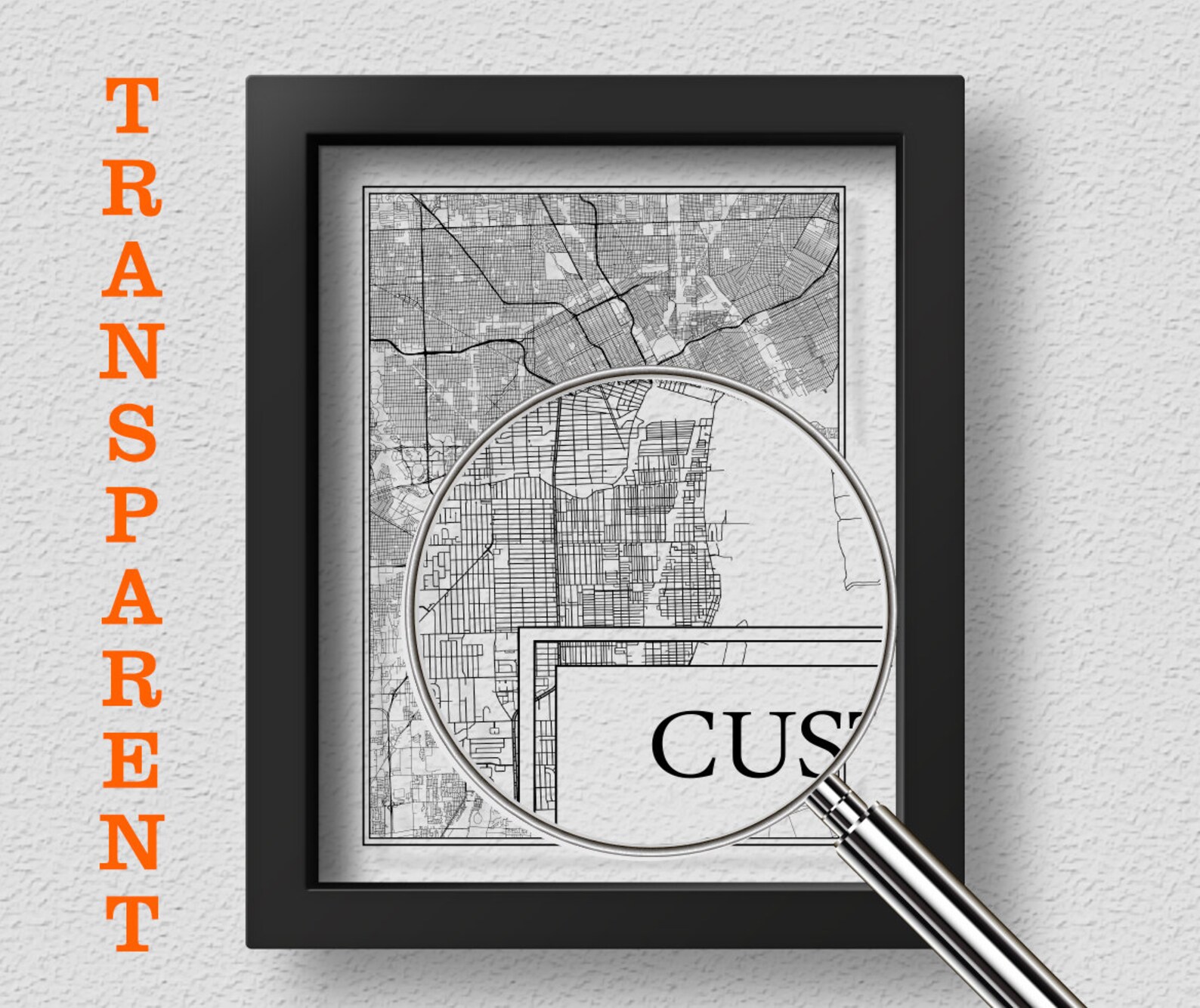 TRANSPARENT Custom City Map, Custom Map Poster, City Map Print, Custom ...