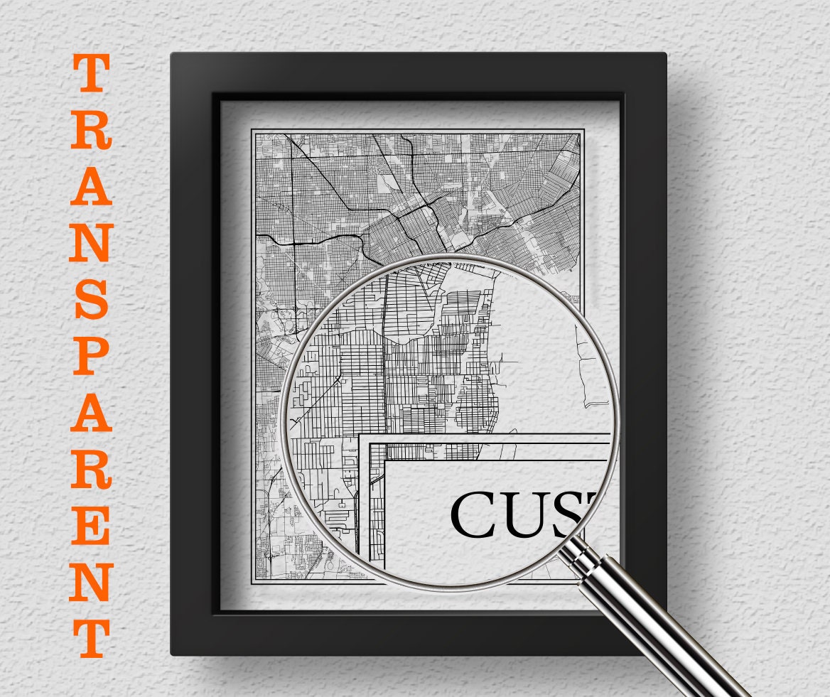 TRANSPARENT Custom City Map, Custom Map Poster, City Map Print, Custom ...
