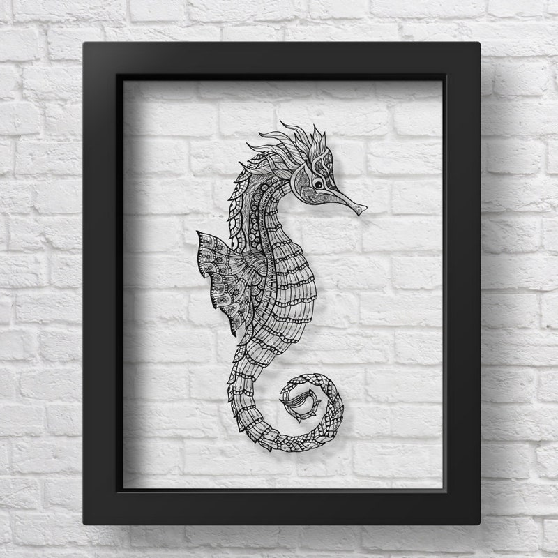 Seahorse Posters - Etsy