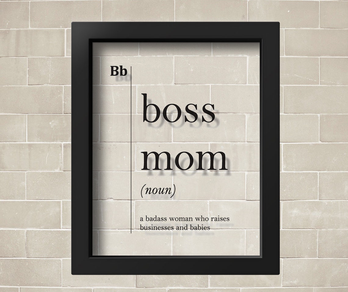 TRANSPARENT Boss Mom Definition Print Business Woman Gift for Mother ...