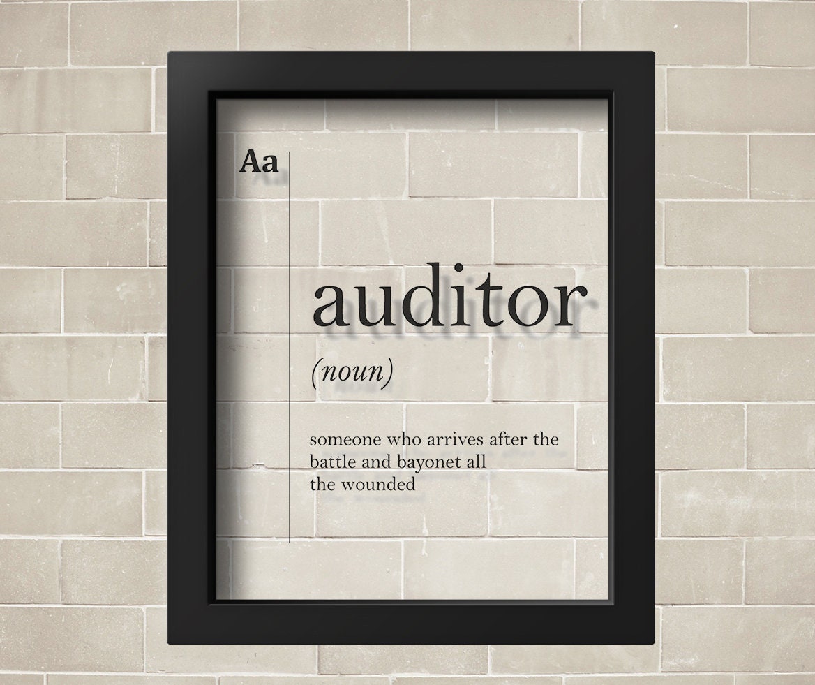 TRANSPARENT Auditor Definition Auditor Gift Office Decor Gift for ...
