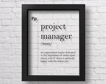 Operations Manager Definition Print Gift for Coworker Boss Funny Poster ...