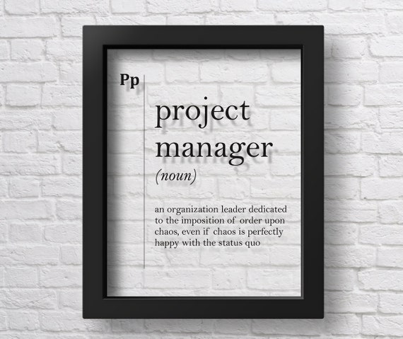 TRANSPARENT Project Manager Definition Print Gift for Coworker - Etsy