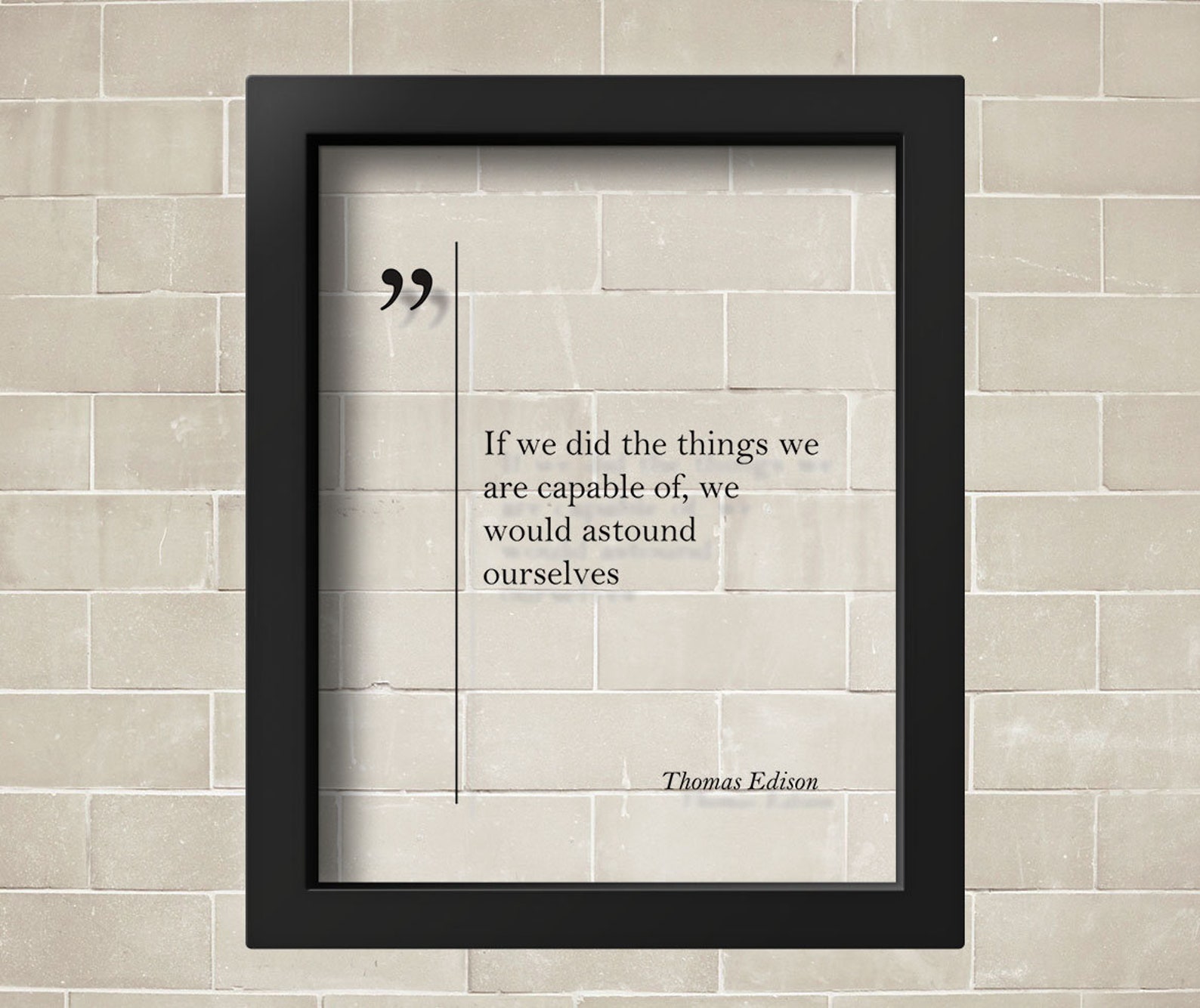 Transparent Thomas A. Edison Quote Motivational Wall Art Engineer Gift ...