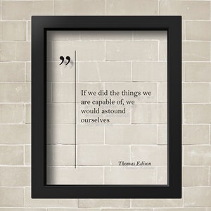 TRANSPARENT Thomas A. Edison Quote Motivational Wall Art Engineer Gift ...