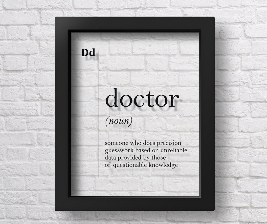 TRANSPARENT Doctor Definition Gift for Doctor Office Decor Medical ...