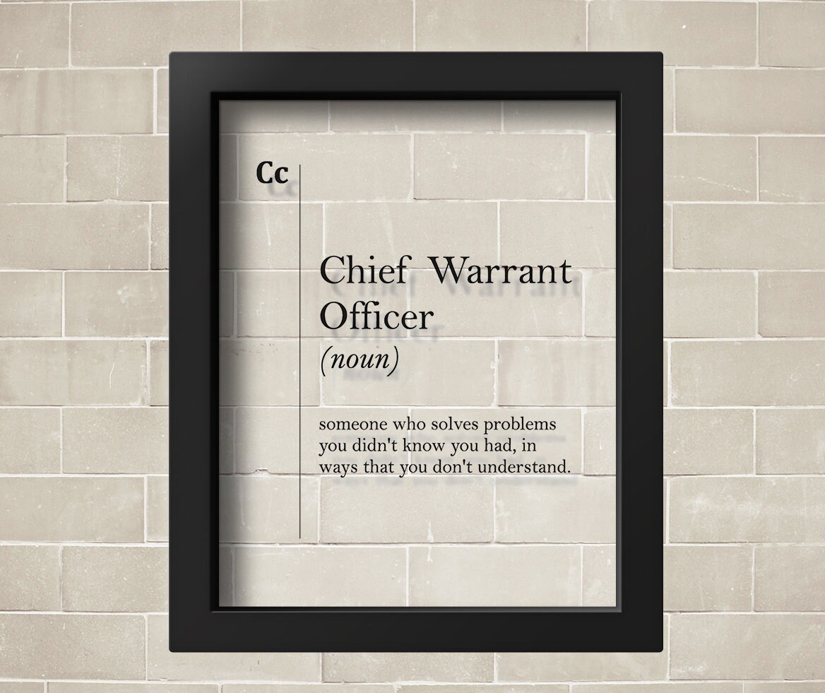 TRANSPARENT Chief Warrant Officer Definition Poster, Chief Warrant ...