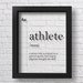 TRANSPARENT Athlete Definition Print Sports Fitness Gift Gym Decor ...