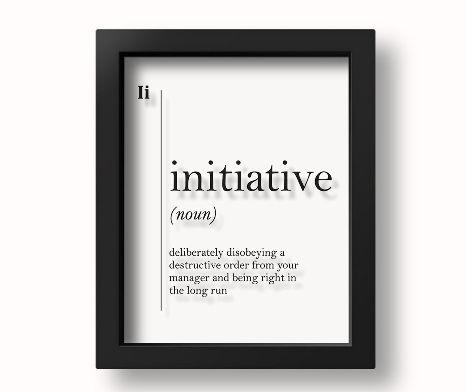 TRANSPARENT Initiative Definition Office Wall Decor Office | Etsy