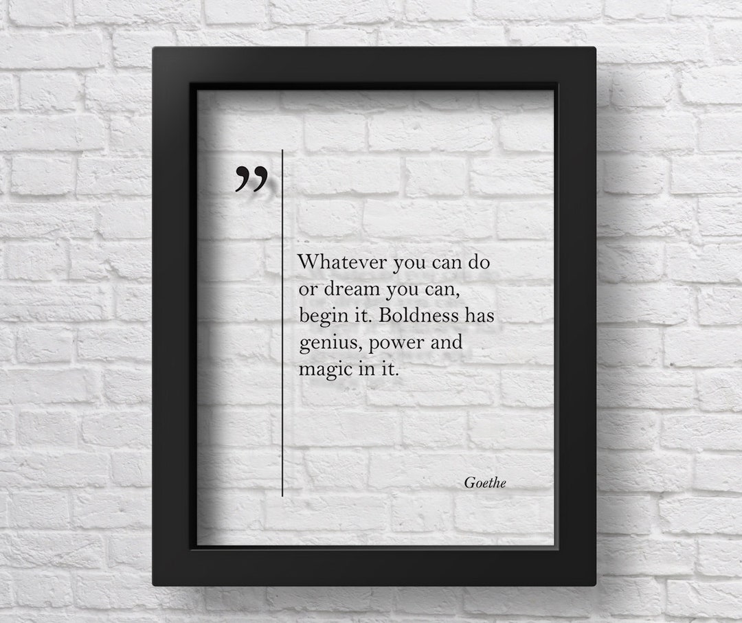 TRANSPARENT Goethe Quote, Goethe Poster, Motivation Wall Art, German ...