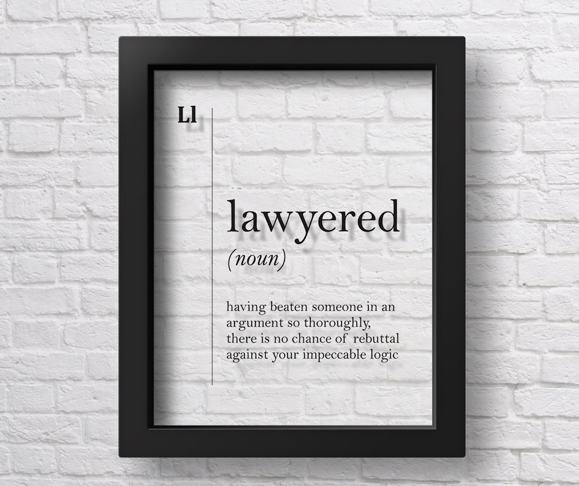 TRANSPARENT Lawyered Definition Lawyer Gift Funny Lawyer - Etsy