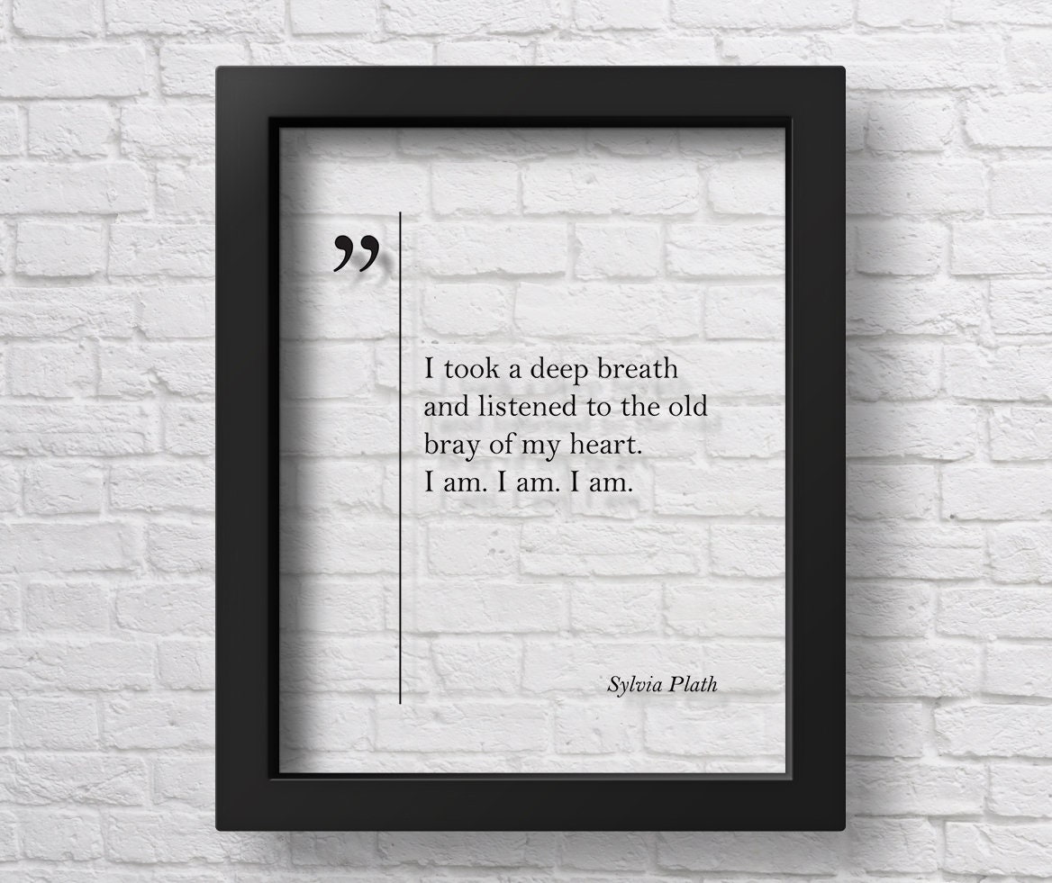 TRANSPARENT Sylvia Plath Quote Sylvia Plath Wall Art Inspiring Quotes ...