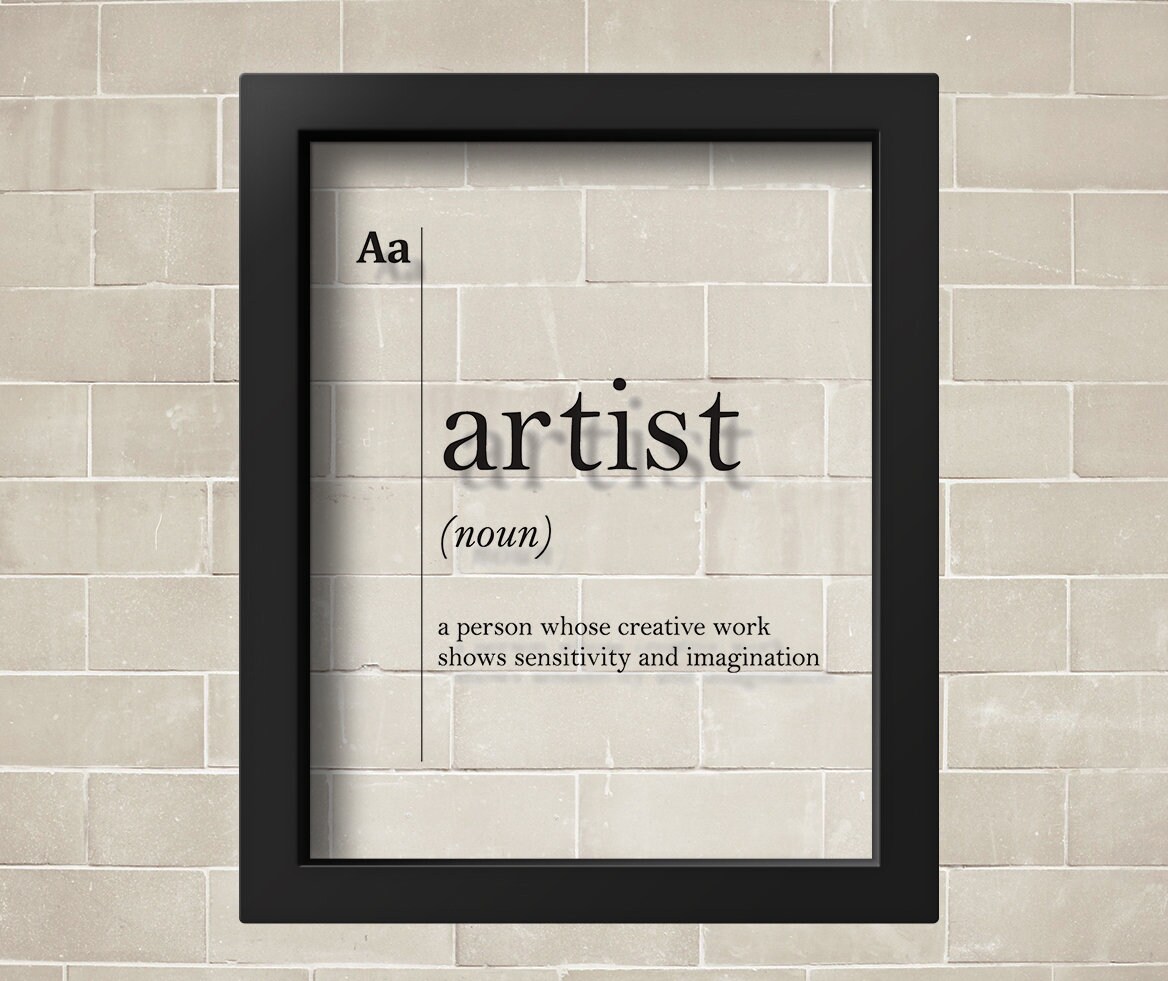 TRANSPARENT Artist Definition Artist Gift Idea Workshop Decor - Etsy